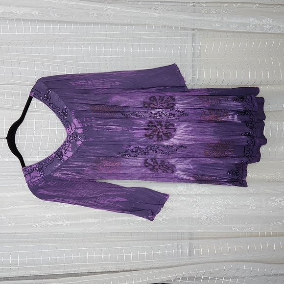 Vintage | Tops | 225 Or 33 Vintage 90s Boho Hippie Floral Embroidered ...